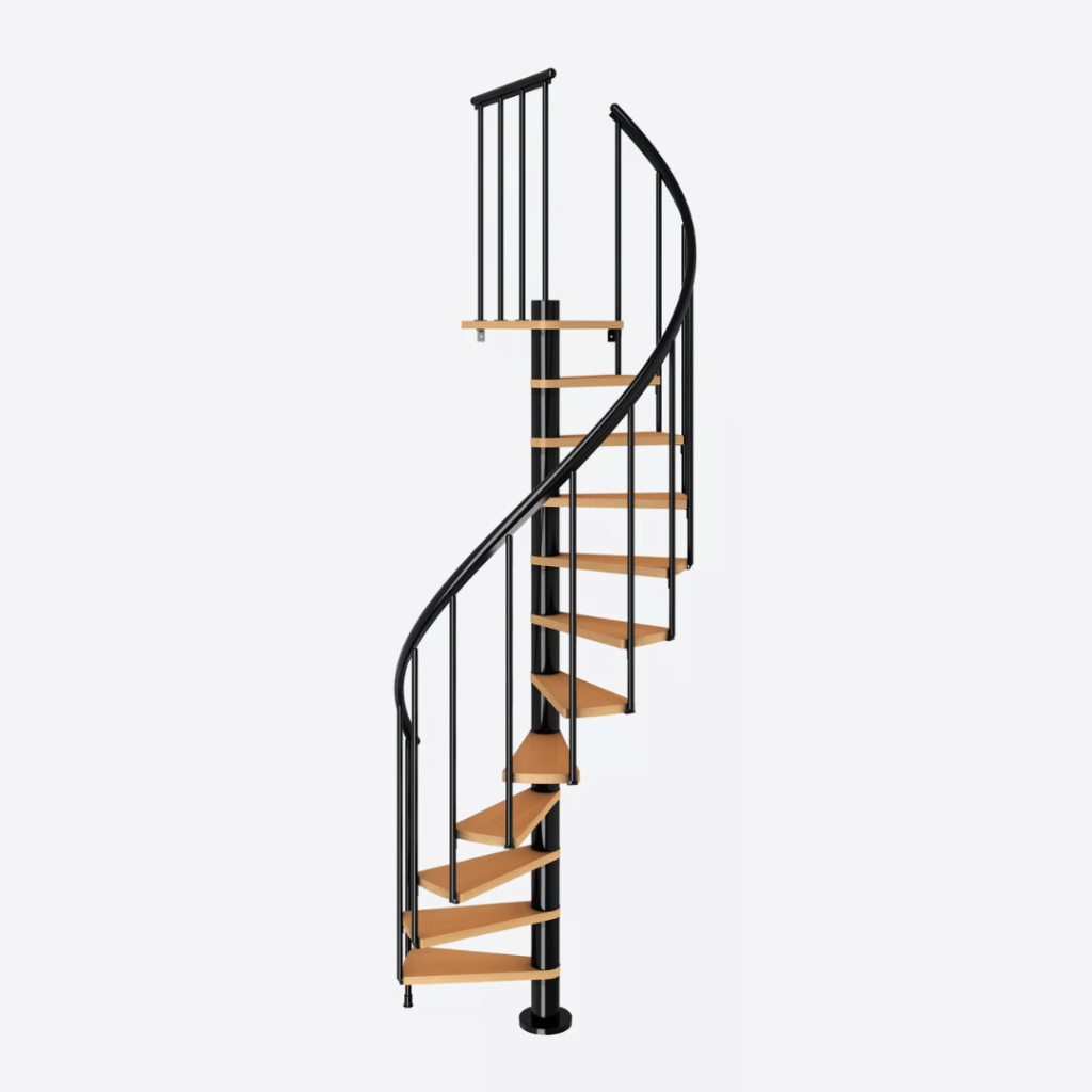 Kružne unutrašnje stepenice Calgary 120cm - antracit bukva - Tavanske ...
